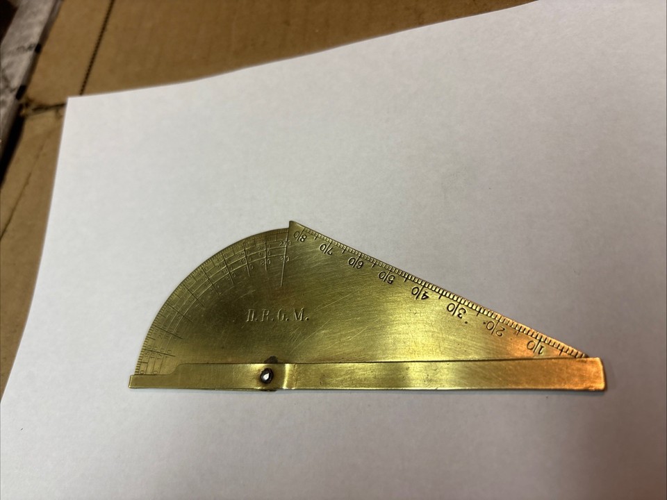 Vintage Machinist Brass Protractor | eBay