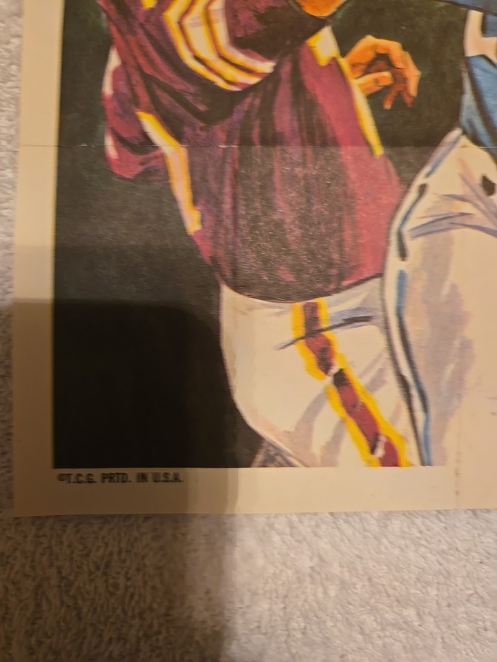 VINTAGE LEM BARNEY POSTER. 1970 TOPPS FOOTBALL | eBay