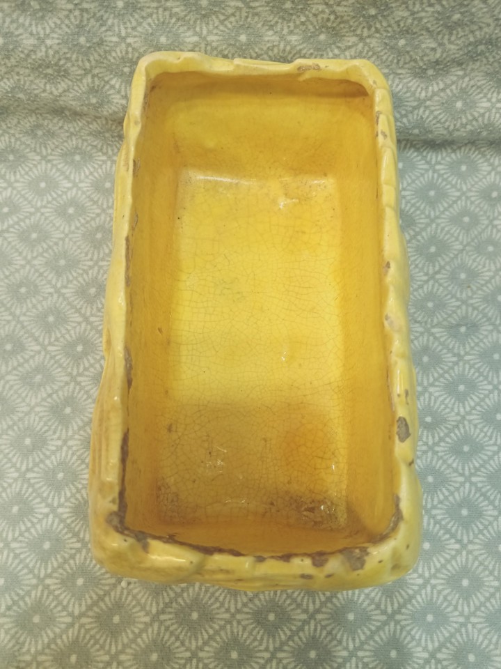 Vtg Yellow McCoy Pottery Rectangular Planter 6x3x3” SET OF 3. READ | eBay