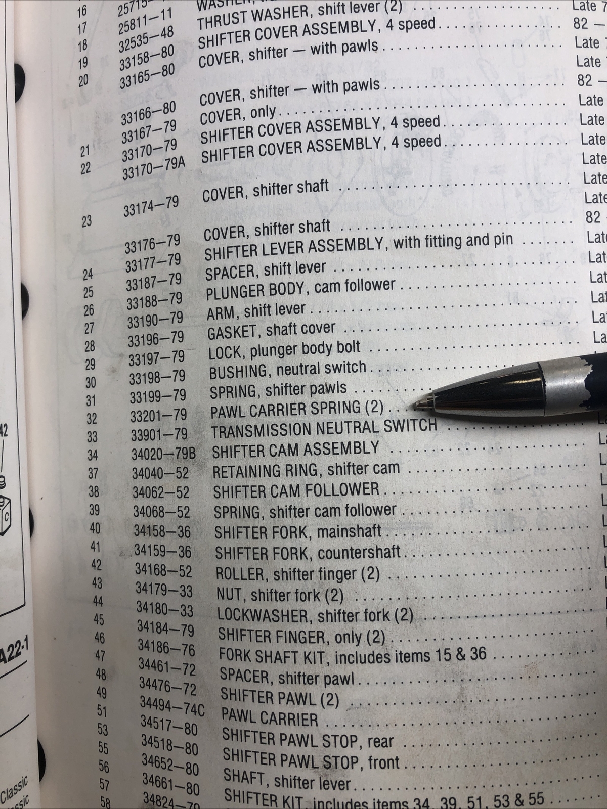 2 NOS HARLEY DAVIDSON SHIFTER PAWL SPRING OEM 33201-79 Shovelhead ...