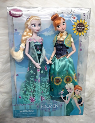 Disney Store FROZEN FEVER Doll set Birthday ELSA and ANNA Summer ...