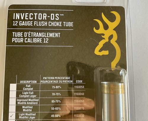 Browning A5 Invector DS Choke Tube for 12ga, Light Modified 1133233 | eBay
