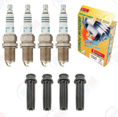 DENSO "IRIDIUM" Power Spark Plugs + SMP Coil Boots for 2013-2018 Ford 2 ...