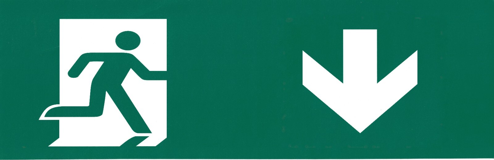 Fire Exit Green Man Vinyl Adhesive Label Sticker Sign Legend for ...