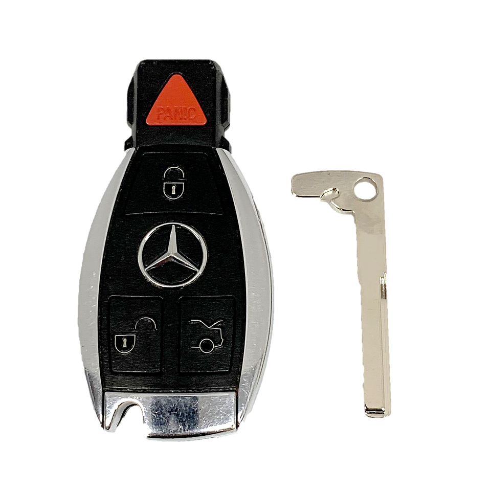 OEM Mercedes Benz Keyless Remote Fob + Uncut Key Insert - IYZDC12K (SHP ...