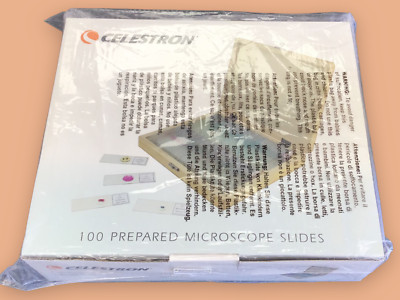Celestron 44412 Prepared Microscope Slides (100-Piece Set) - New in Box ...