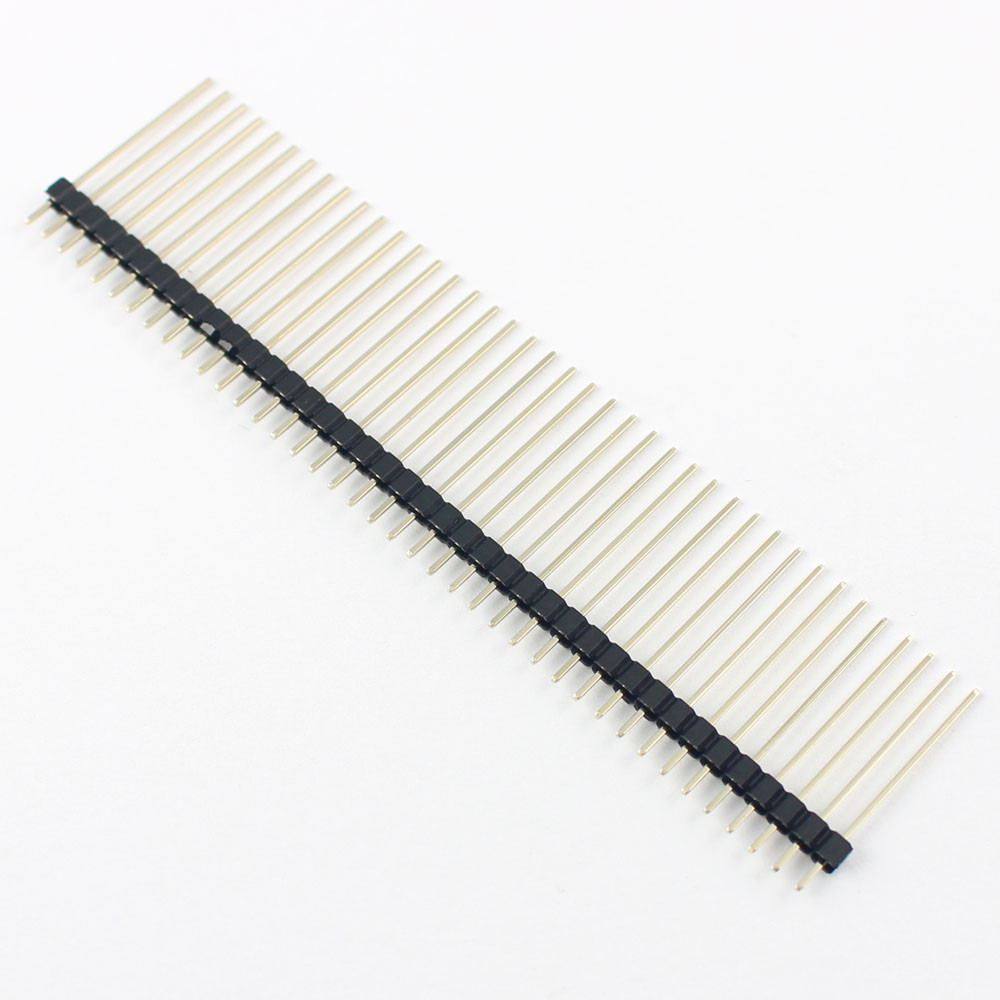 100Pcs Gold Plated 2mm 2.0mm Pitch 40 Pin Single Male Long Header Strip ...