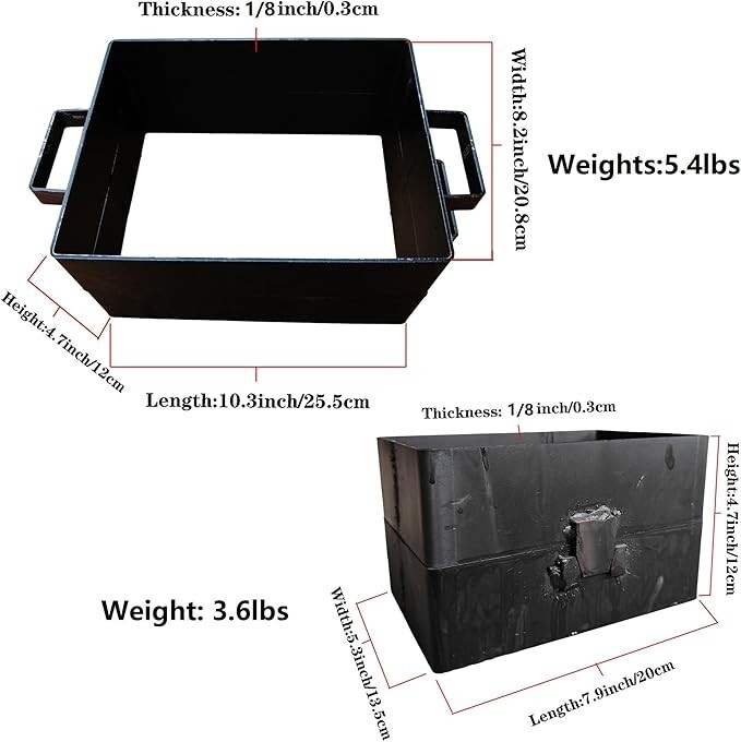 2-Part Cast Iron Sand Casting Flask Mold Frame for Small Jewelry ...