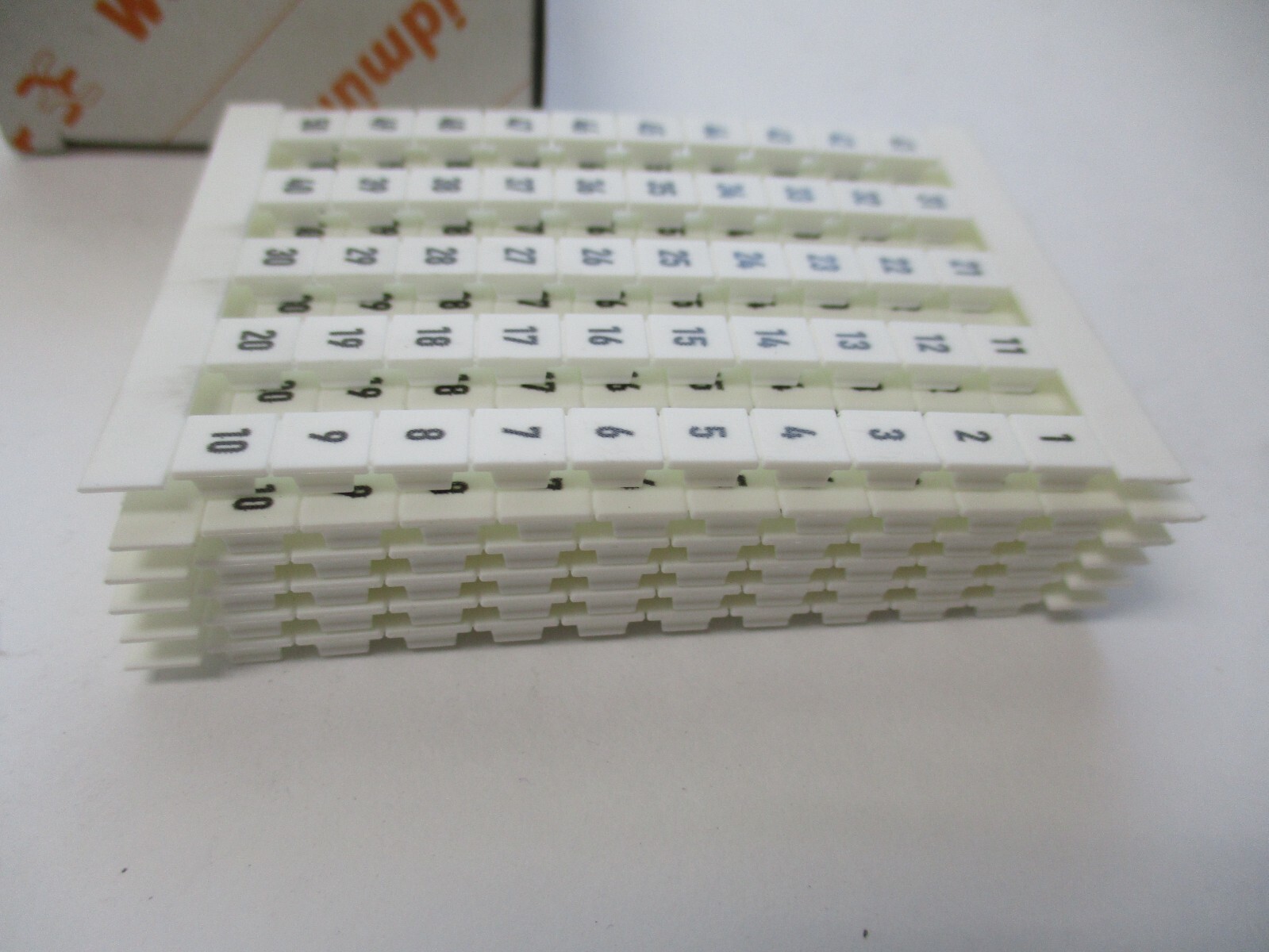 WEIDMULLER TERMINAL MARKER BLOCK 0468760001 DEK 6 FS 1-50. (500PCS TO ...