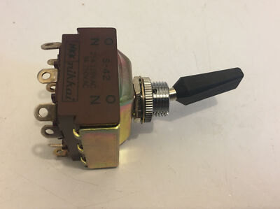 Nikkai S-42R Toggle Switch 4PDT- 1/2 Inch Panel Mount 25A 125VAC/9A ...