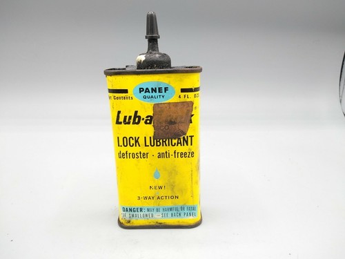 VINTAGE PANEF LOCK LUBRICANT CAN EMPTY ROUGH AND RARE | eBay