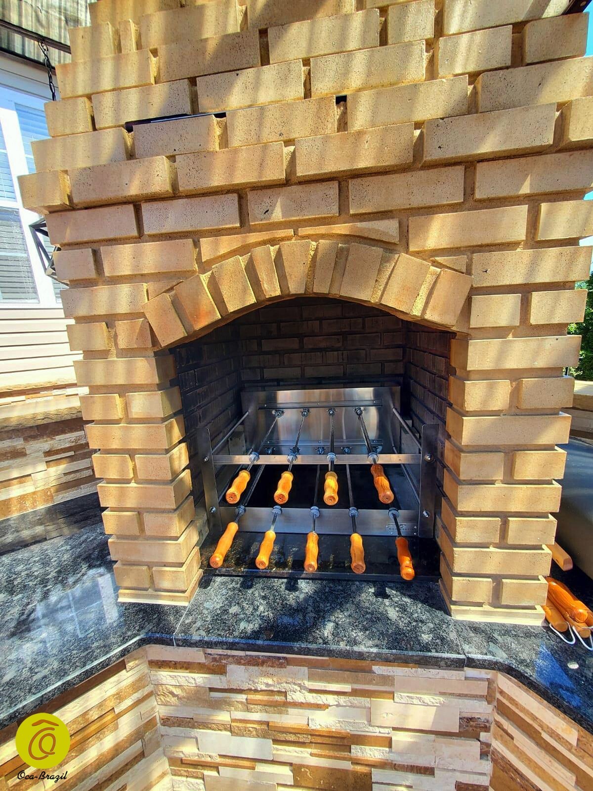 Brazilian BBQ Charcoal Grill with Firebox - 11 Skewers - Oca-Brazil | eBay