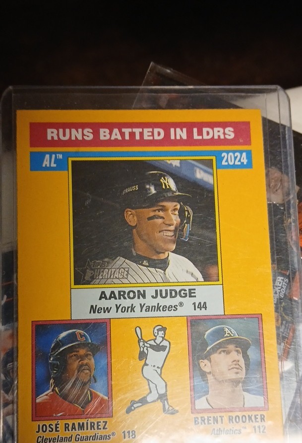 2025 Topps Heritage - League Leaders Aaron Judge, Jose Ramirez, Brent ...