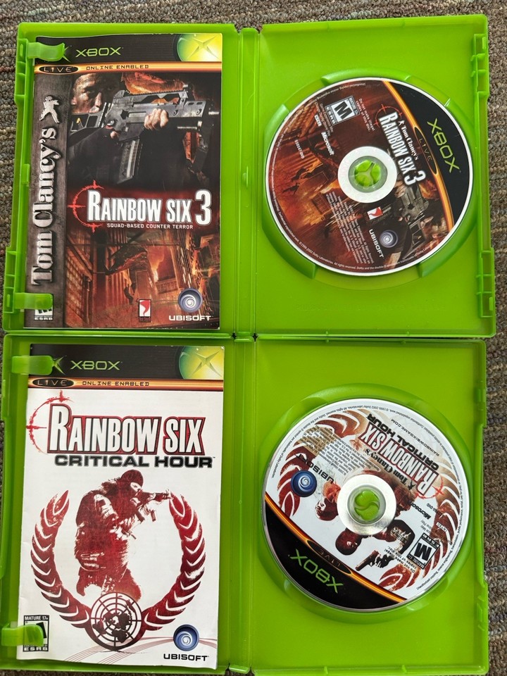 Tom Clancy Xbox Original Game Lot Of 4 Rainbow Six Complete Free ...