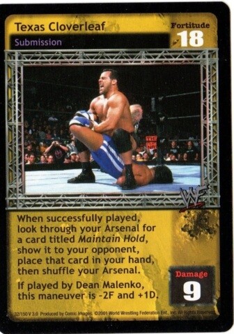 WWE: Texas Cloverleaf [Played] card type Submission Raw Deal Wrestling ...