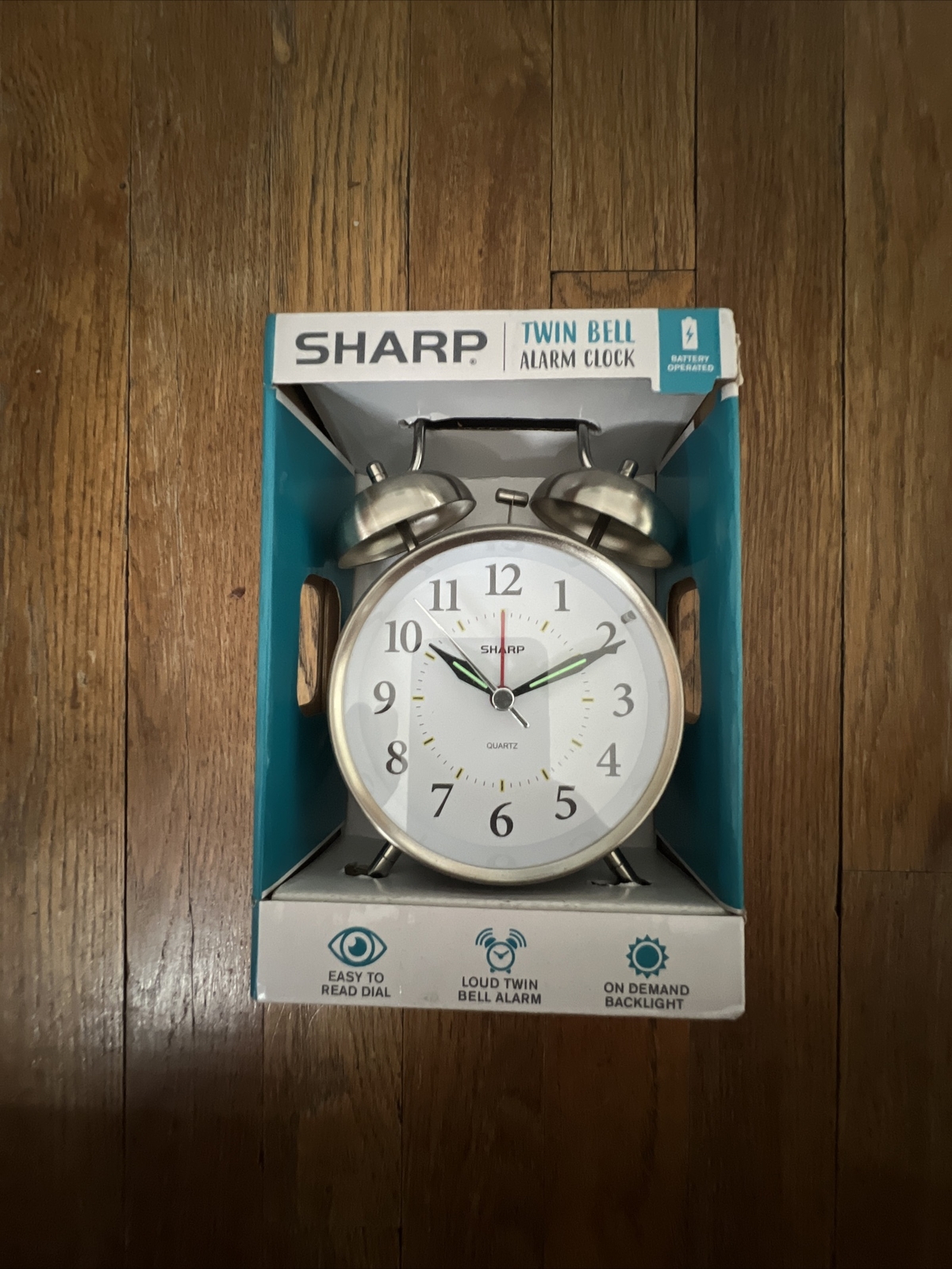 Sharp Black Twin Bell Alarm Clock for Heavy Sleepers Loud Bell Alarm ...