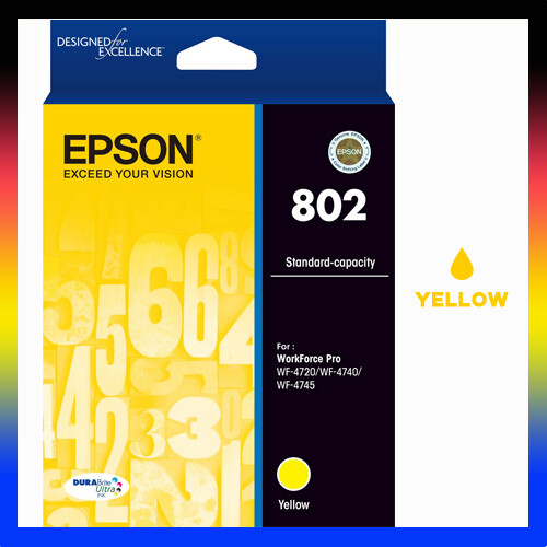 Any 1x Genuine Epson 802 BK/C/M/Y Ink WF-4720/WF-4740/WF-4745 Value ...