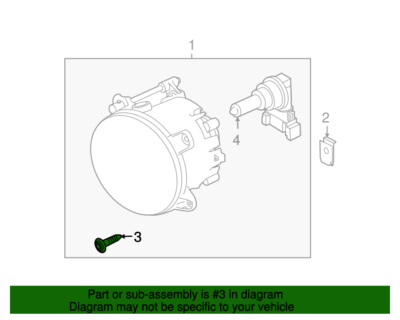( 1 ) GENUINE LAND ROVER XYP000070 SCREW - Fog Lamp 2002-2009 Range ...