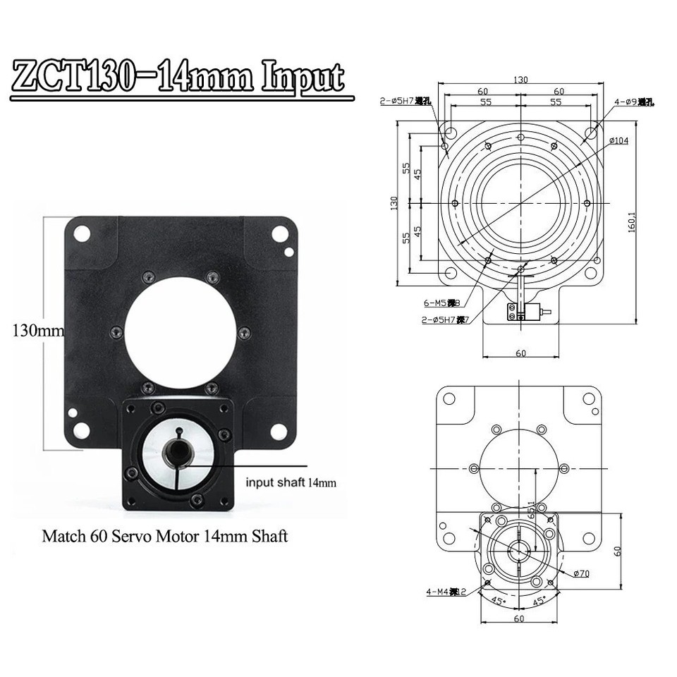 CNC Hollow Rotating Table Stepper Servo Turntable Replace DD Motor Cam ...