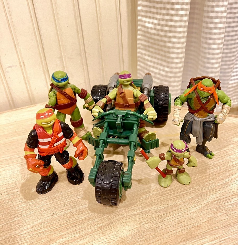TMNT Teenage Mutant Ninja Turtles 2012 Viacom Action Figure Lot Of 5 ...