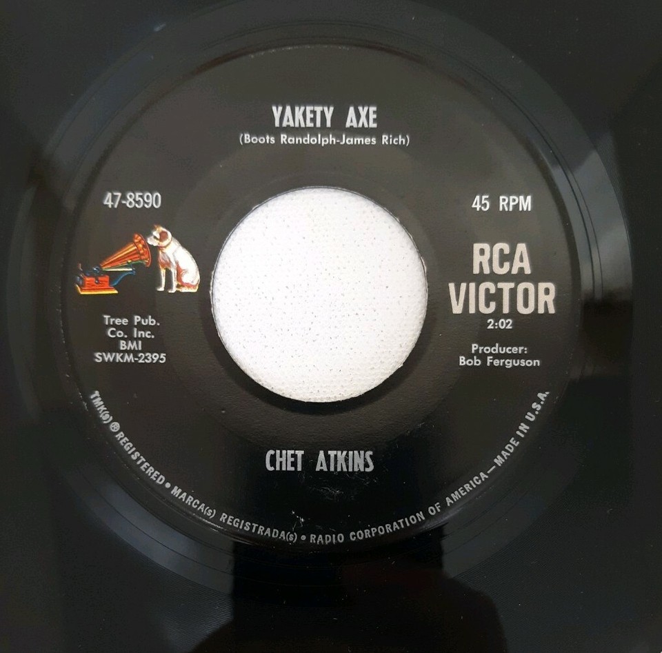 Chet Atkins 47-8590 Yakety Axe Letter Edged in Black Vtg 60s 45 Record 1965 RCA | eBay