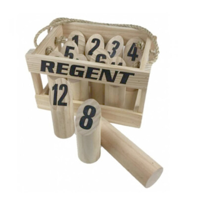 Regent Number Toss Kubb Game Educational Outdoor Fun Toy w/ Wooden ...