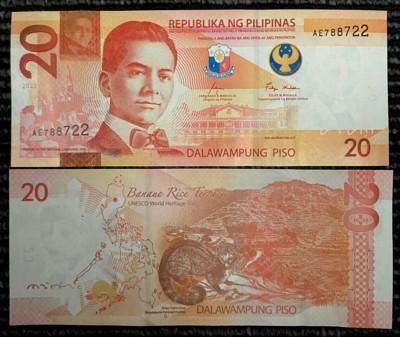 Philippines 20 Piso 2023 Banknote World Paper Money UNC Currency Bill ...