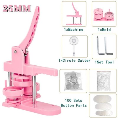 DIY Badge Pin Maker Machine Kit Mold Badge Press Maker Machine Home | eBay