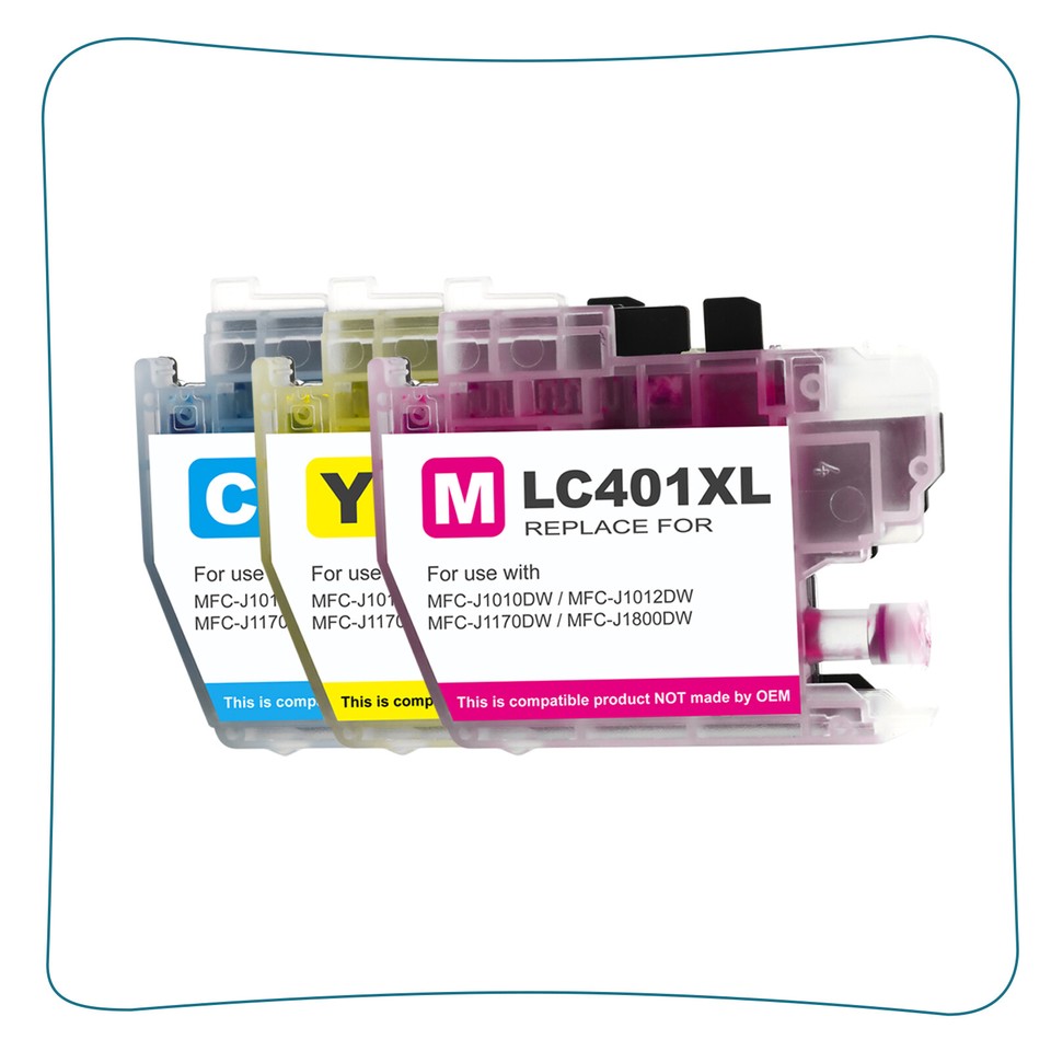 High Yield LC401XL Ink Cartridge For Brother MFC-J1010DW J1170DW ...