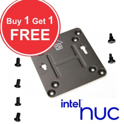 Intel NUC (1 + 1 Free) Vesa Mount Bracket Mounting Plate With Screws | eBay