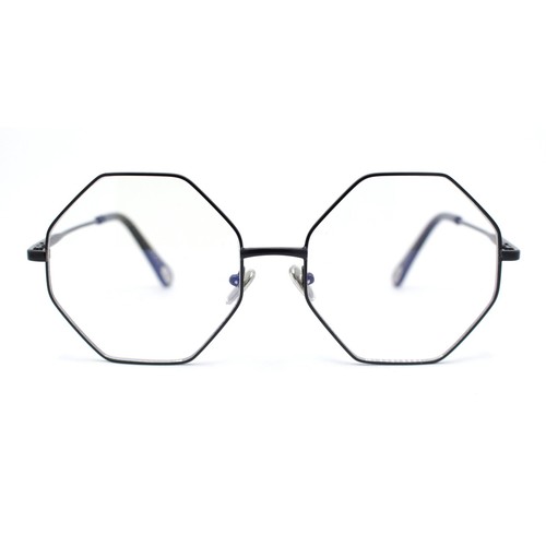 Womens Octagonal Metal Rim Clear Lens Fashion Eyeglasses | eBay