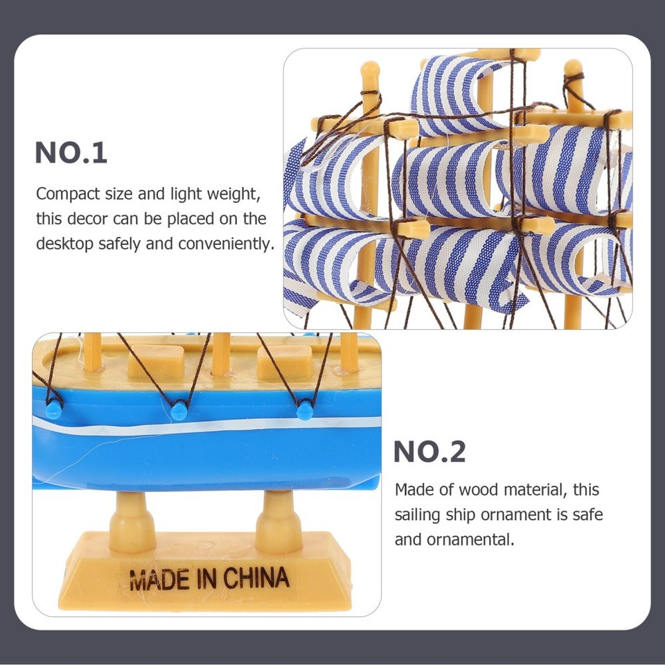 Cake Sailboat Model Decor Desktop Sailboat Decoration Mediterranean ...