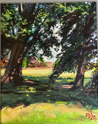 Original landscape painting, Trees, Frenchay Common, Bristol,S Gloucs ...