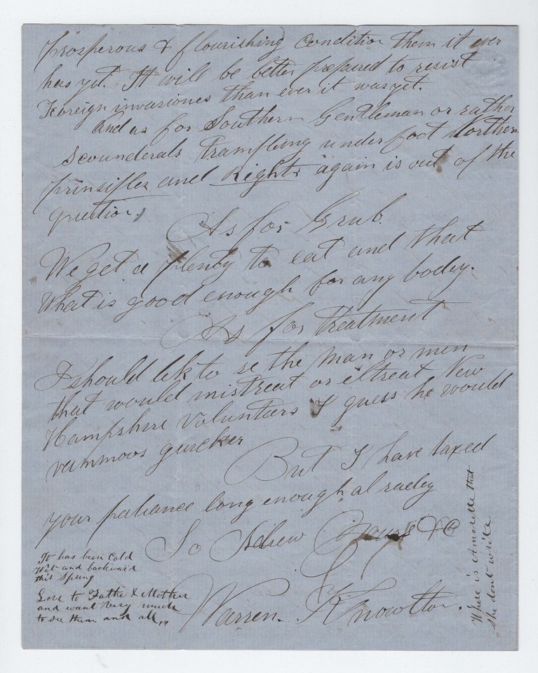 CIVIL WAR LETTER - 3rd NH Infantry - Bombardment Port Royal, SC - GREAT ...