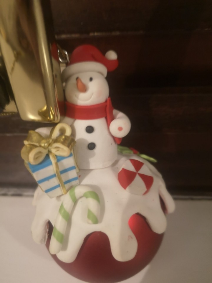 4 Red and Gold, Christmas Tree Baubles | eBay UK