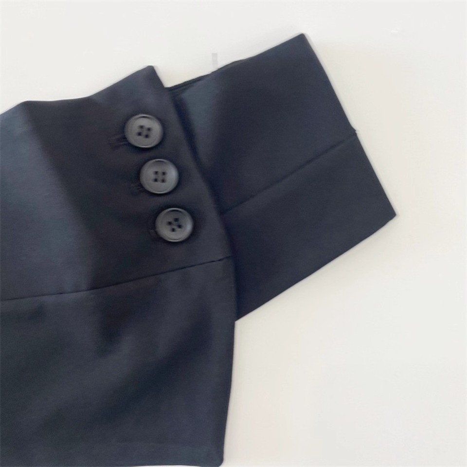Women Black Button Belt Corset Waistband Obi Punk Accessory Wide ...