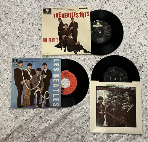 THE BEATLES 45 RPM RECORDS LOT OF 12 WITH PICTURE SLEEVES LOOK | eBay