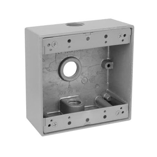 Red Dot 2IH3-1, 1/2" Hub, 2-Gang,Die-Cast Aluminum, Weatherproof Device ...