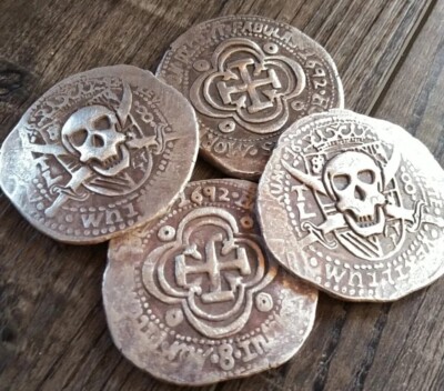 Handmade 8 Reale .999 fine Silver Pirate coin / cob | eBay