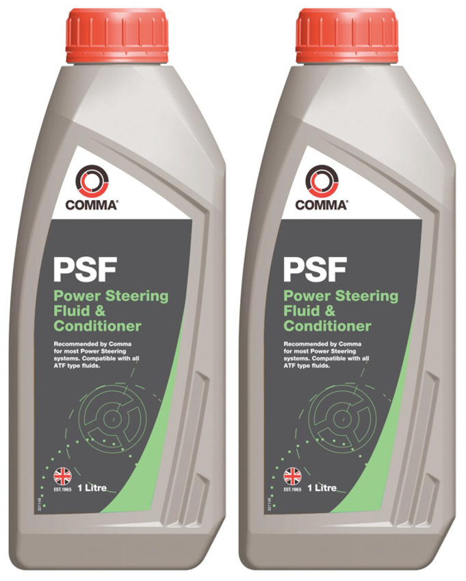 2x Comma - PSF Power Steering Fluid & Conditioner Oil Lubricant 1L = 2L ...