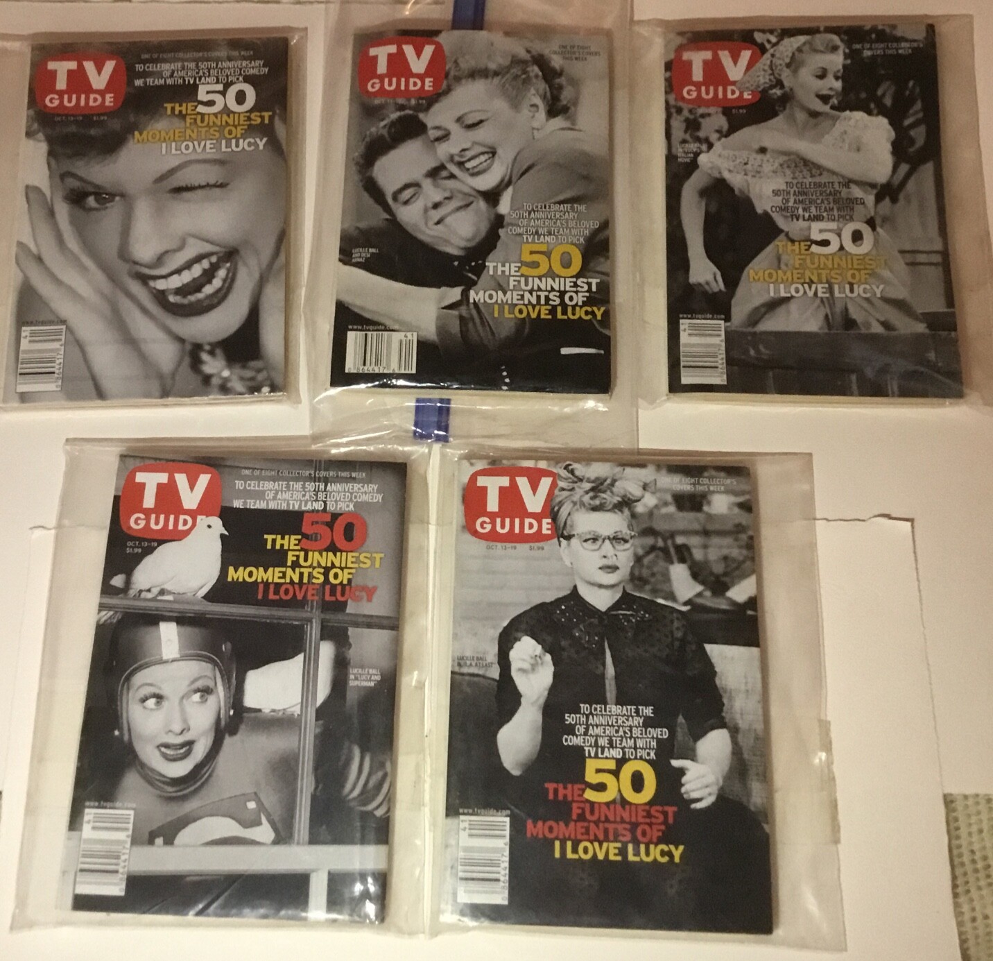 I Love Lucy TV Guide 50 Funniest Moments 50th Anniversary 5 Collector ...