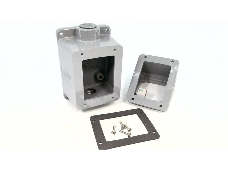 HUBBELL Angle Adapter And Back Box , 30 Amp: 20/30 A, 1 in Hub Dia ...