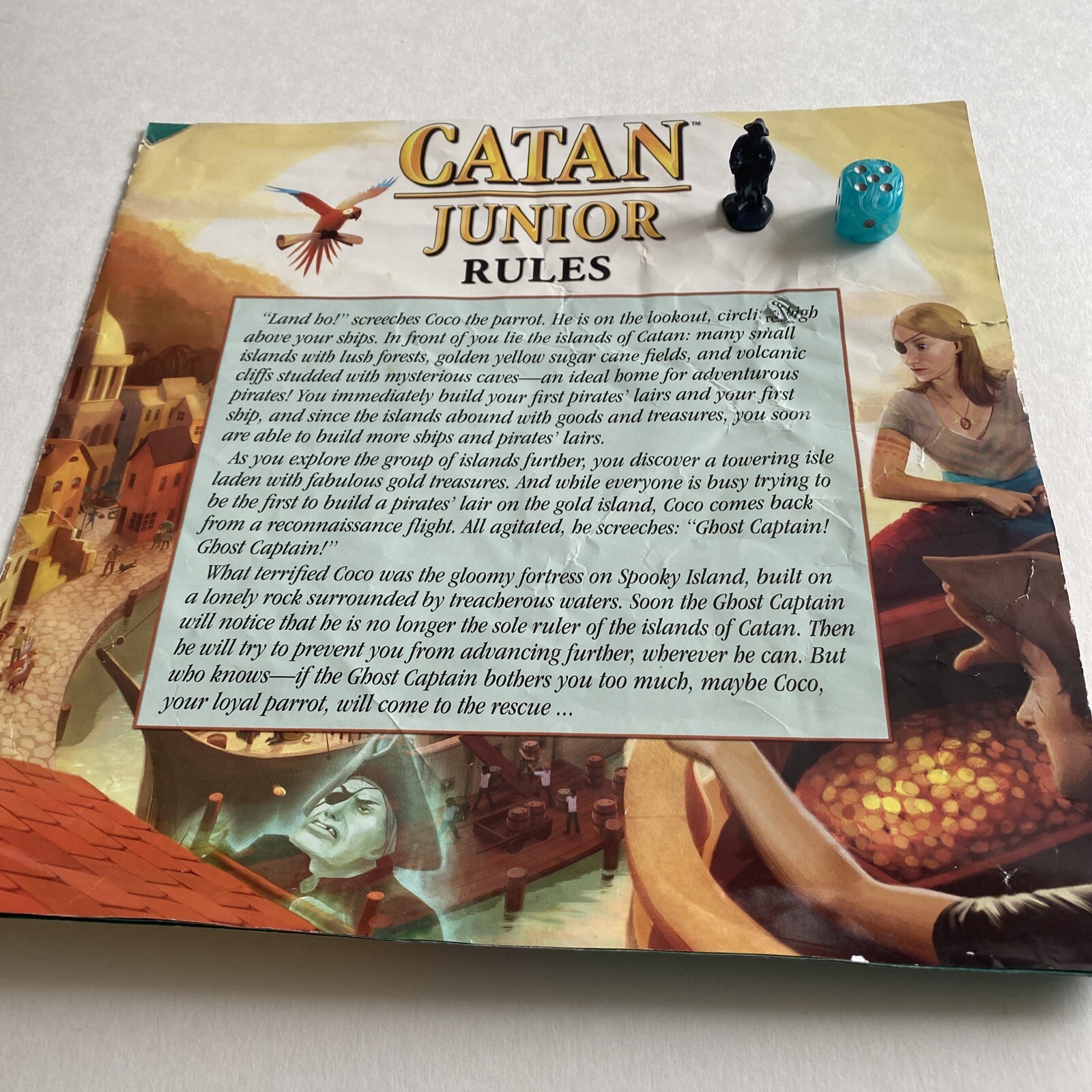 Catan Junior Jr Board Game Replacement Pieces Dice Ghost Captain ...