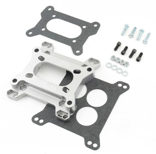 Adapter 2 Barrel To 4 Barrel Intake Manifold Carburetor Throttle Plate ...
