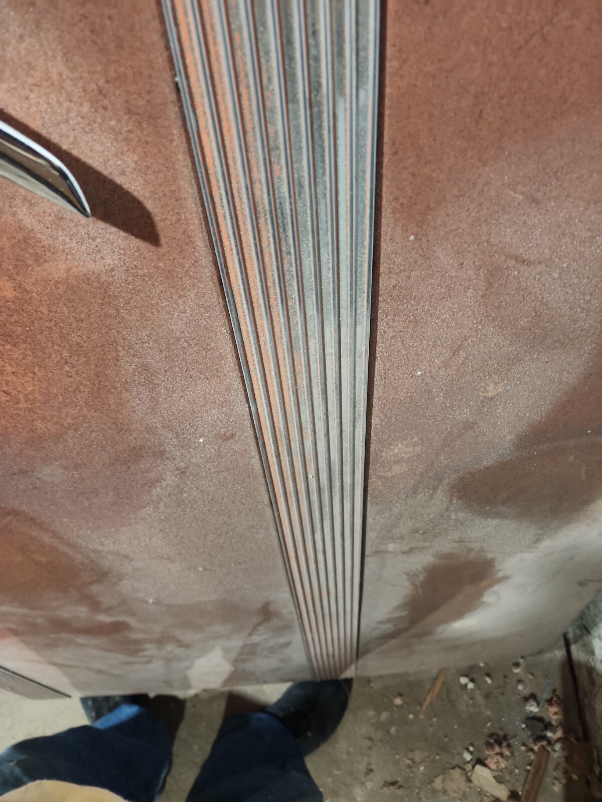 1955 1956 Pontiac HOOD Waterfall Trim STAINLESS spears Sedan Hardtop ...