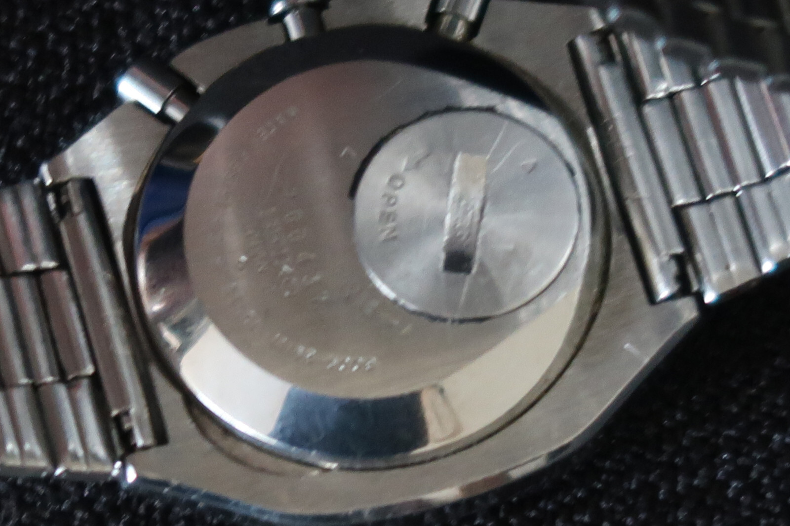 SEIKO M158 5009 WATCH PAN AM LEMON LED DIAL STEEL STRAP A VINTAGE PILOT ...