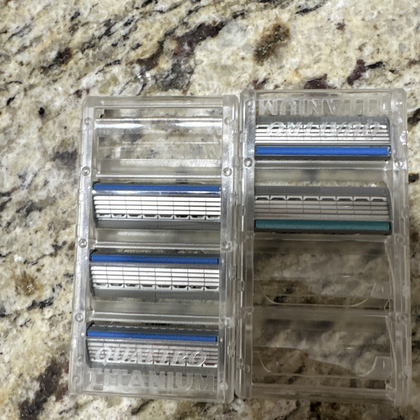 Schick Quattro Titanium Razor Blades Trimmer Refills Diamond coated ...