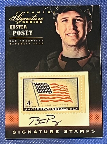 2012 BUSTER POSEY PANINI SIG. SERIES, AUTO, /50, USA STAMP, #4 | eBay