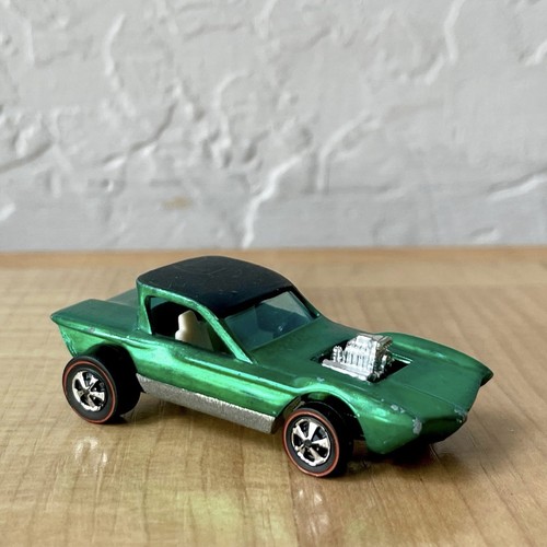 Vintage 1967 Redline Hot Wheels Python Car Hong Kong, Green With White ...