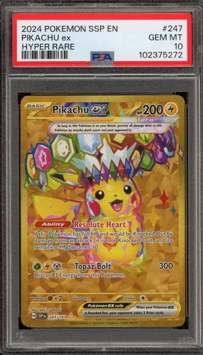 Pikachu ex 2024 Scarlet & Violet: Surging Sparks #247/191 Hyper Rare ...